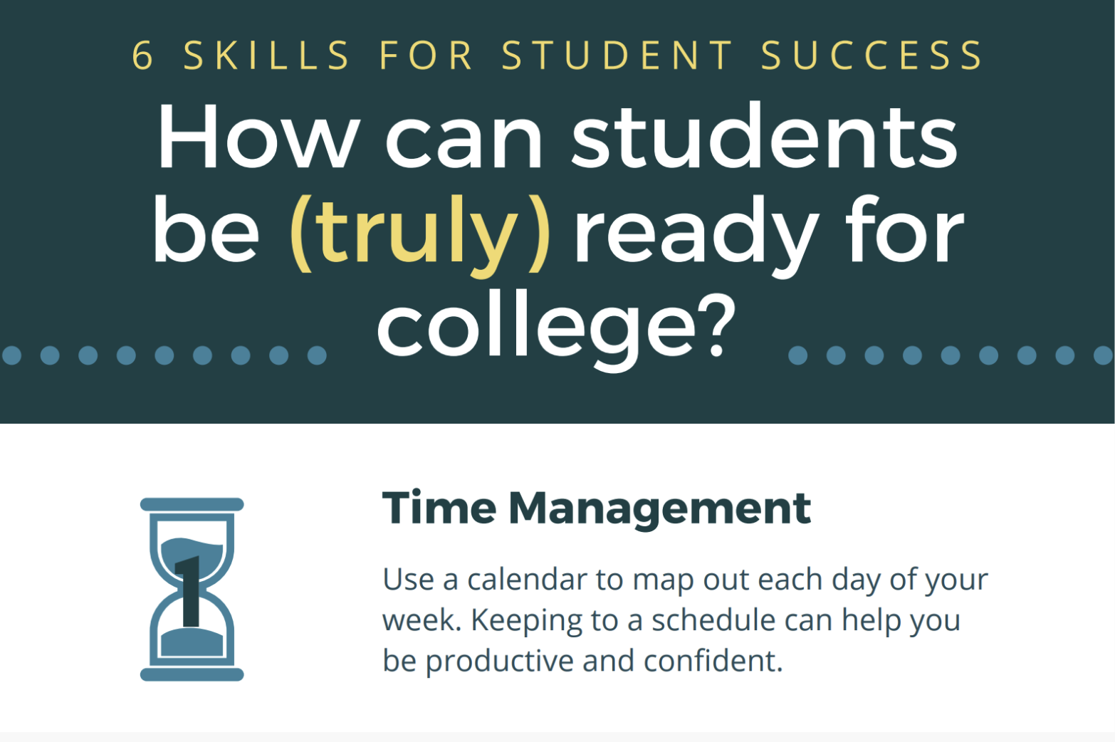 Infographic: 6 Skills for College Success